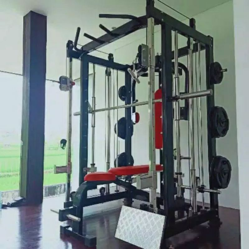 Jual ALAT FITNESS SMITH MACHINE MULTIFUNGSI LIKE FORCE USA G3 | Shopee ...