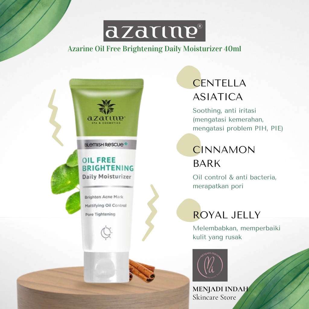 Jual Azarine Oil Free Brightening Daily Moisturizer 40ml | Shopee Indonesia
