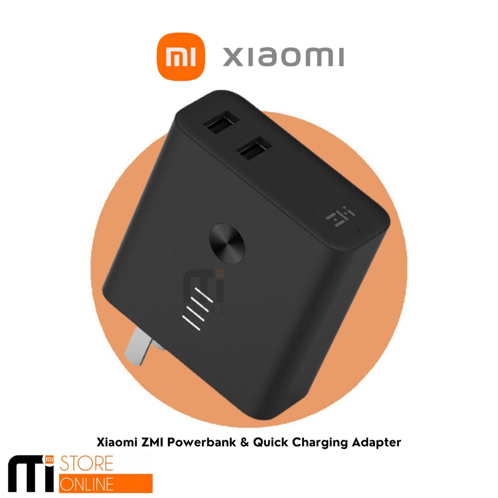 Jual Mijia ZMI Quick Charger Adapter 3.0 Dual USB & Powerbank 6500mAh ...