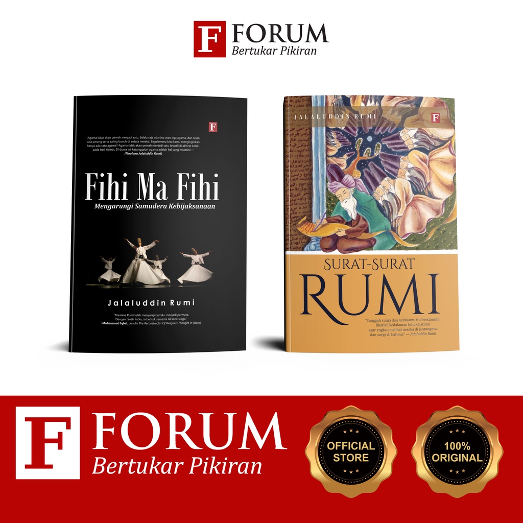 Jual Buku PAKET RUMI - JALALUDDIN RUMI (Fihi Ma Fihi + Surat-Surat Rumi ...