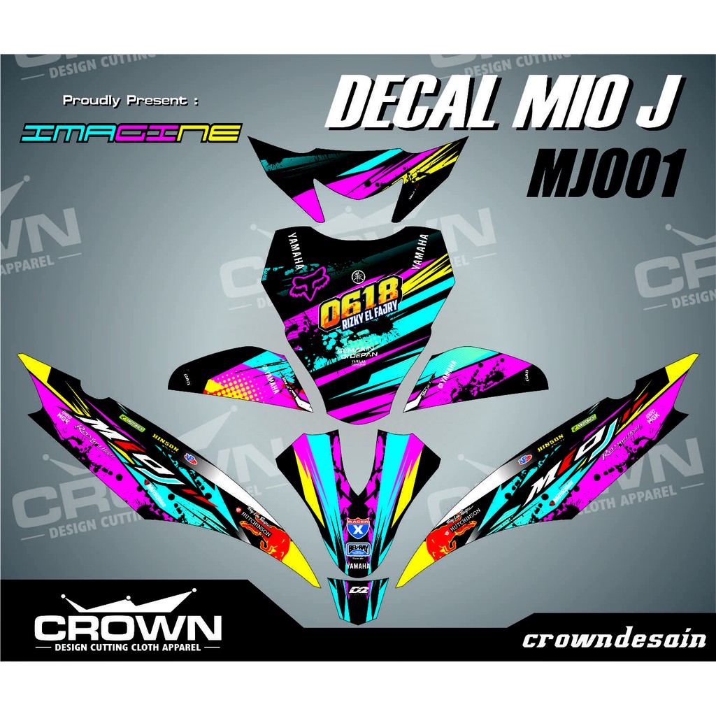 Jual Decal Sticker Yamaha Mio J Fullbody - Sticker Decal Mio J - Decal ...
