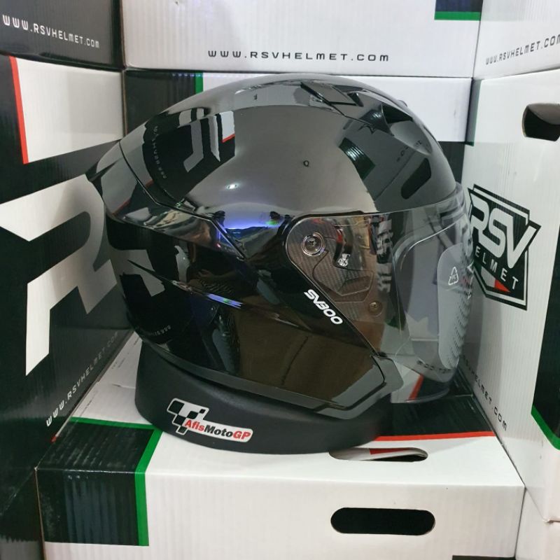 Jual helm rsv sv300 black glossy 2 visor sv 300 hitam glossy double ...