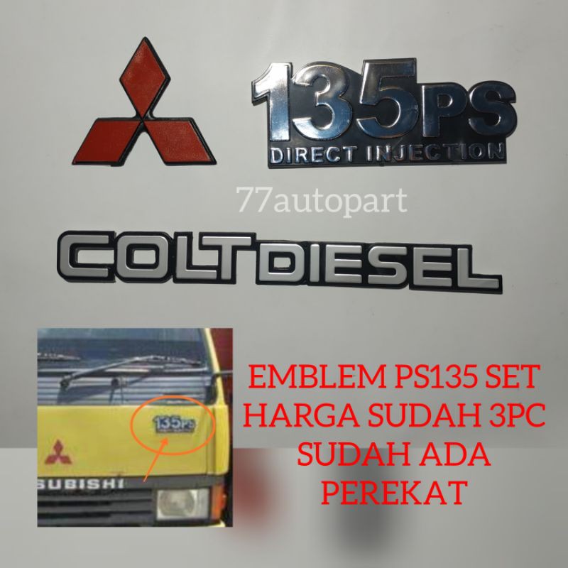Jual Emblem logo ps135 colt diesel set 3pc | Shopee Indonesia