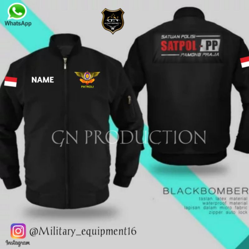 Jual Jaket polpp jaket bomber logo bordir | Shopee Indonesia