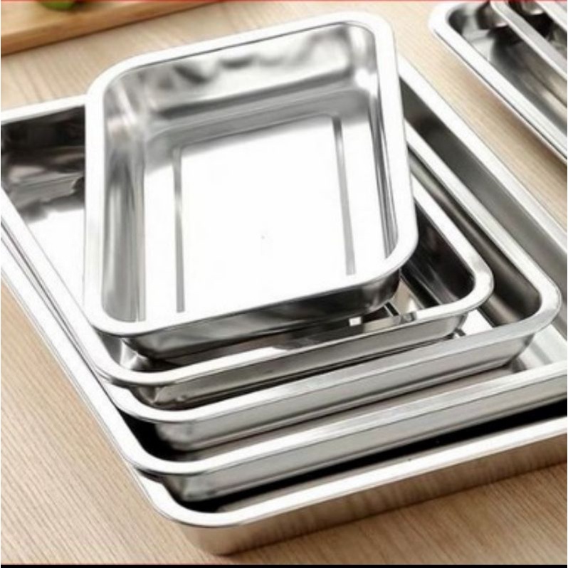 Jual Nampan stainless steel baki baking Tray kue roti dapur talang cake ...