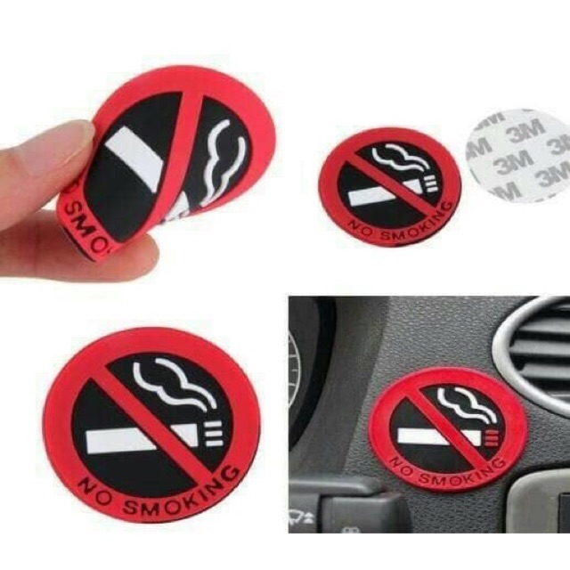Jual Emblem sticker anti rokok / no smoking O45 | Shopee Indonesia