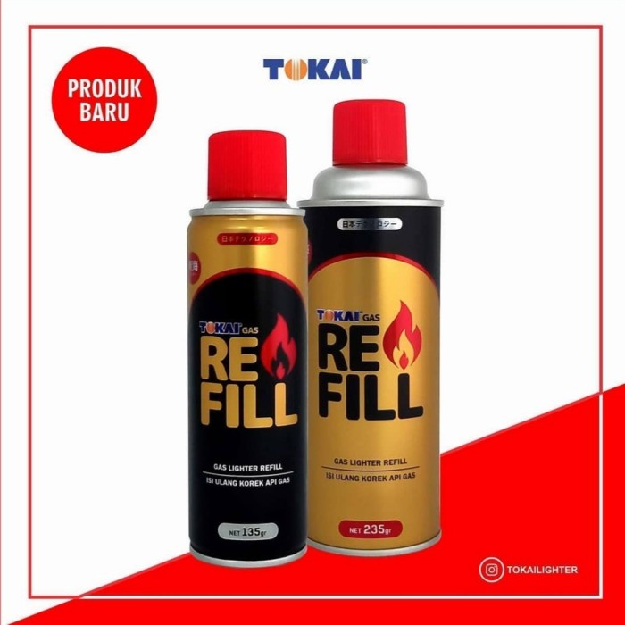 Jual Refil Korek Gas isi Ulang Korek Api Tokai 135gr 235gr Free ...