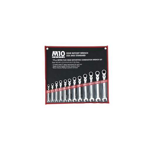Jual M10 Gear Ratchet Flex Combination Wrench Set 12FR | Shopee Indonesia