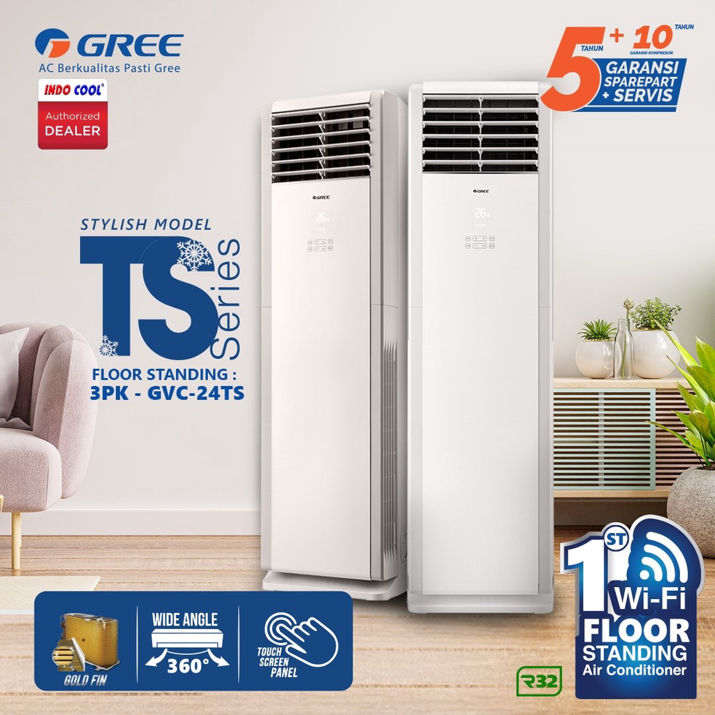 Jual AC GREE Floor Standing 3PK / 3 PK (1 Phase) | Shopee Indonesia