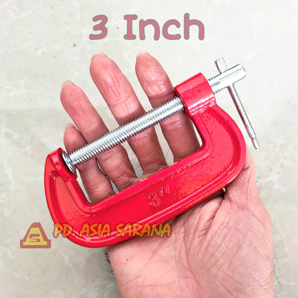 Jual C Clamp 3" Inch Klem Jepit Kayu DIY Catok Penjepit Woodworking ...