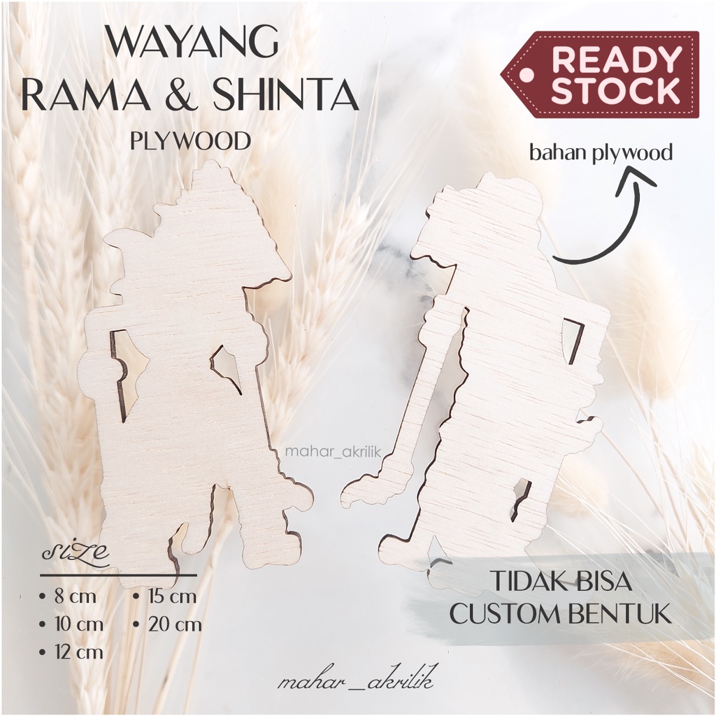 Jual Wayang Rama & Shinta | Hiasan mahar wayang | Bahan Plywood ...
