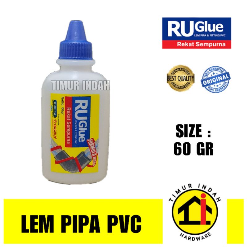 Jual Lem PVC BOTOL 60 gram - RUGLUE | Shopee Indonesia