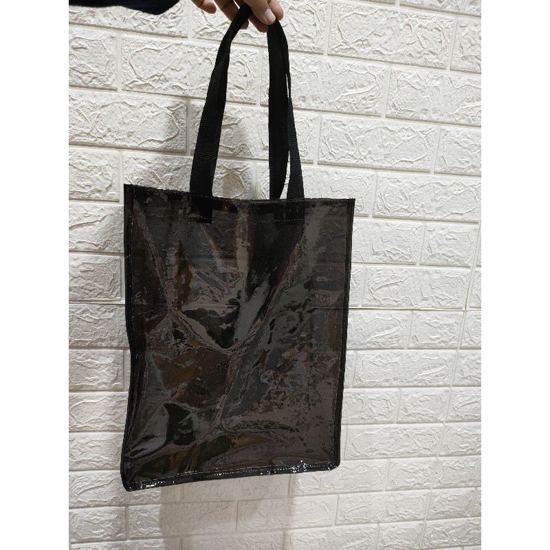 Jual TAS MIKA PVC TAS MIKA WARNA HITAM TAS MIKA SIZE 40*30*10 CM | Shopee Indonesia
