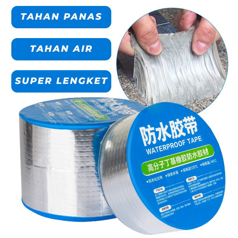 Jual Lakban Aluminium Anti Bocor 3M, 5M Lem Anti Air Api Aluminium Foil Butyl Lem Super ...