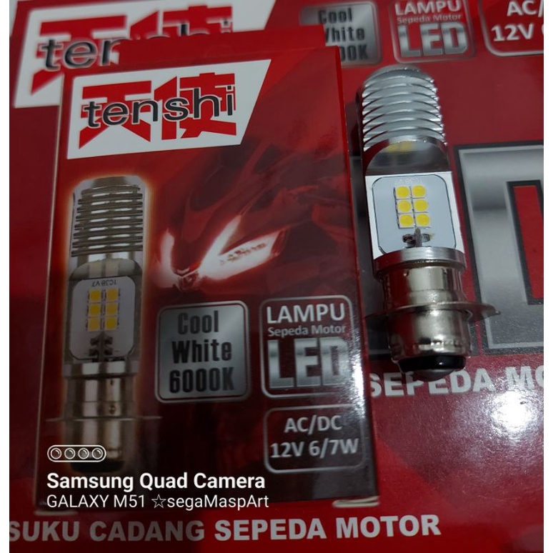 Jual Lampu Led Motor T19 12V M5 K1 AC DC Putih Tenshi | Shopee Indonesia