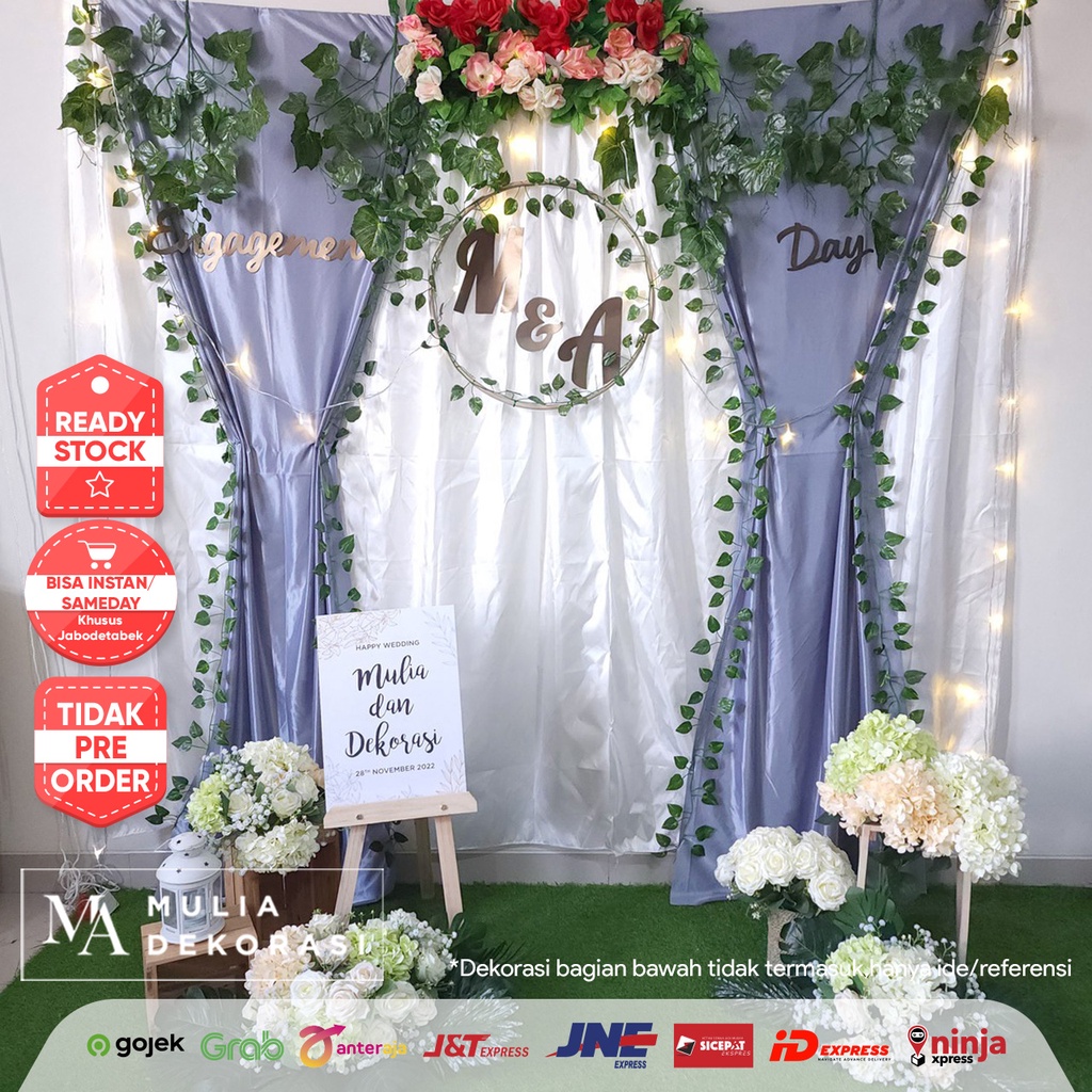 Jual Dekorasi Bekdrop Lamaran Nikahan Syukuran Aqiqah Khitan Background ...