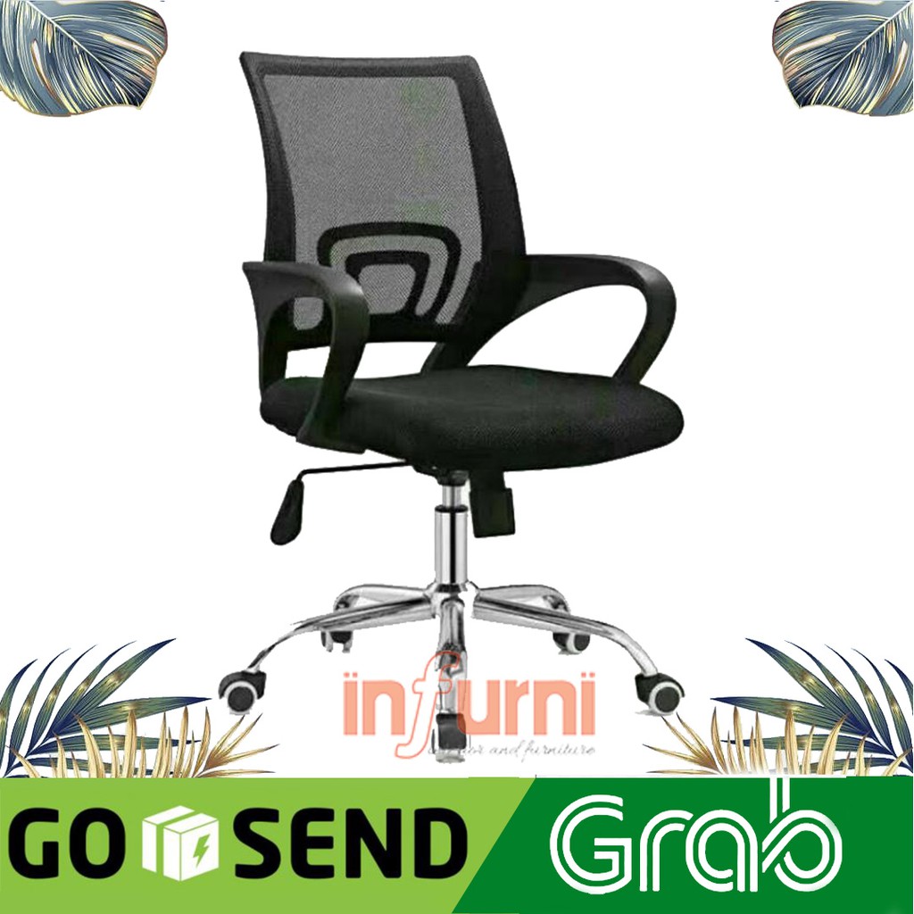 Jual Kursi Kantor Bangku Kerja Staf Hidrolik Roda Kaki Besi HUG905 ...