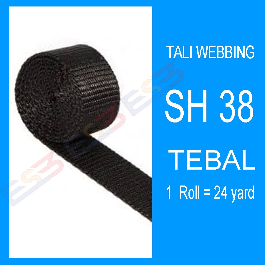 Jual SH38 Tebal Roll Tali Webbing 3.8Cm Tabular Hammock Tas Nylon Tali ...