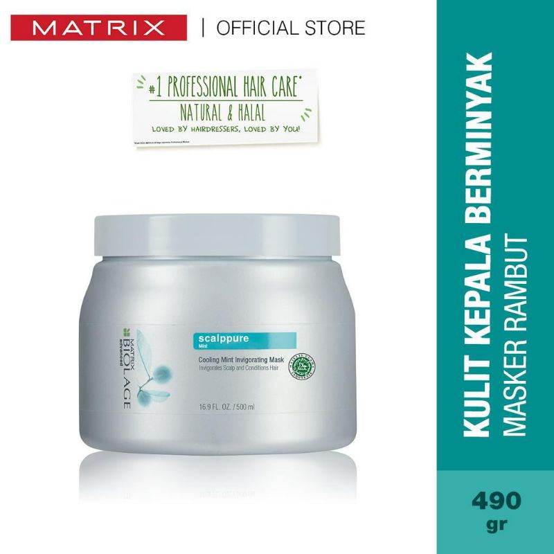 Jual Matrix Biolage Scalppure Cooling Mint Mask 500 ml | Shopee Indonesia