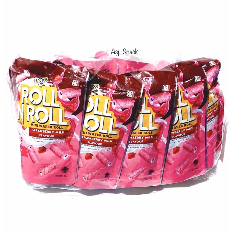 Jual Iyes Roll N Roll Mini Wafer Roll Strawberry Milk ( 10 pcs x 40g ...