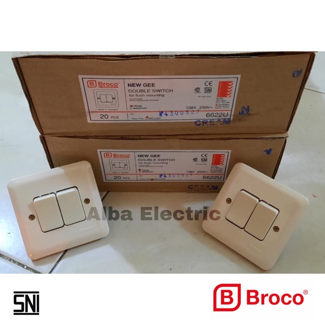Jual BROCO IB SAKLAR SERI 6622U NEW GEE SAKLAR SERI BROCO TANAM TEMBOK ...