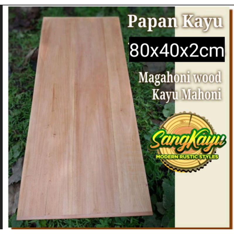 Jual Papan kayu mahoni 80x40x2 cm daun meja ambalan | Shopee Indonesia