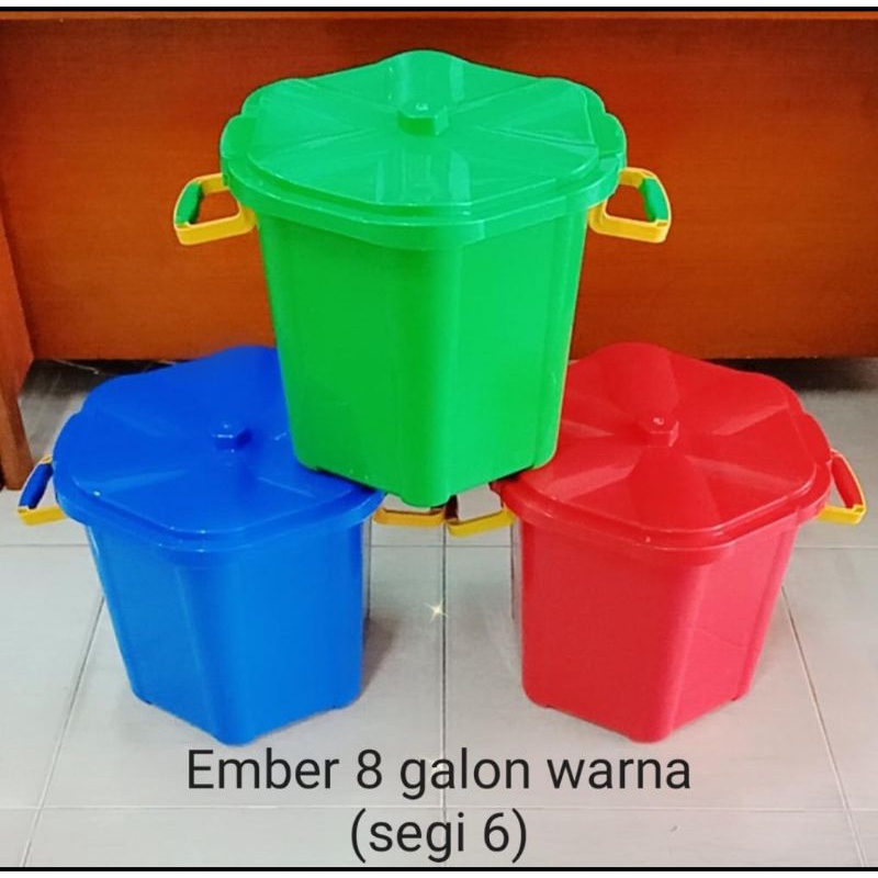 Jual Ember 8 galon warna ori bentuk bunga (segi) - tong air 30 liter ...