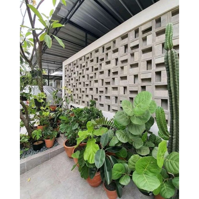 Jual Roster beton Motif jalusi Warna abu putih merah Dekorasi rumah ...