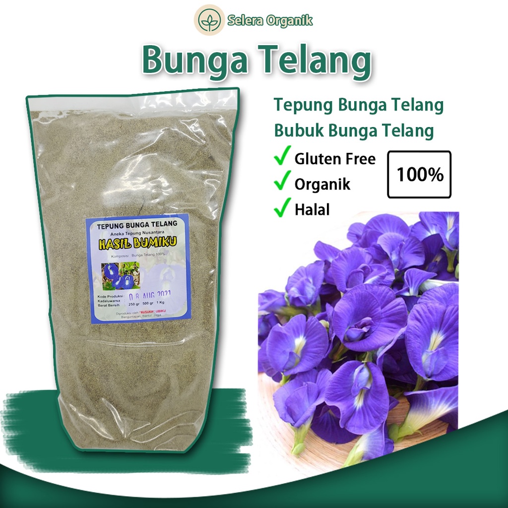 Jual [250gr] Tepung Bubuk Teh Bunga Telang Organik Gluten Free | Selera ...