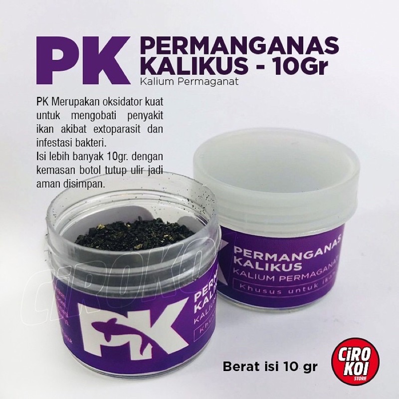 Jual PK Obat Ikan Koi 10gr / Permanganas Kalikus / Kalium Permanganat ...