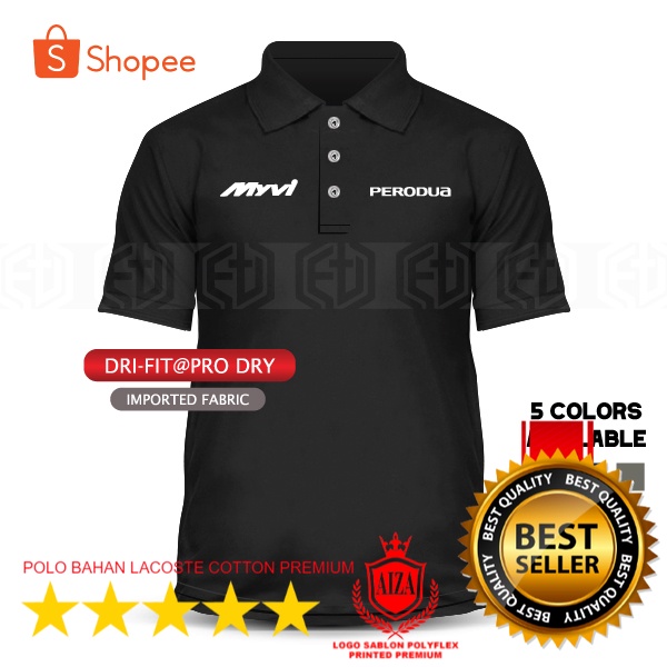 Jual POLO TERLARIS / LOGO SABLON Perodua Myvi SABLON Polo T Shirt ...