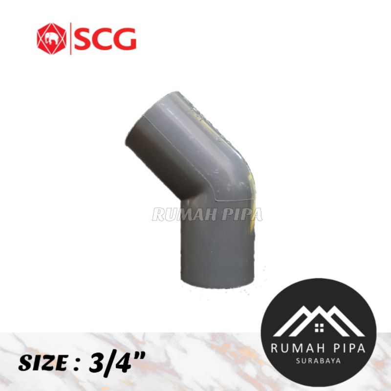 Jual Knee 45 derajat 3/4” AW / Elbow 45 derajat 3/4” AW SCG | Shopee Indonesia