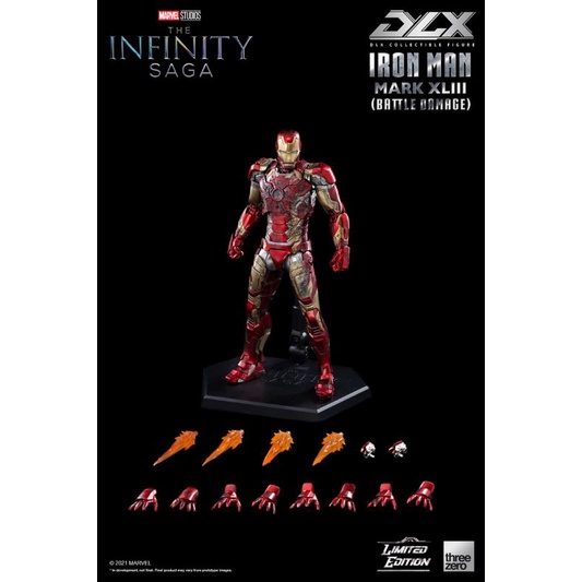 Jual Threezero DLX Ironman Mark 43 Battle Damaged version limited with ...