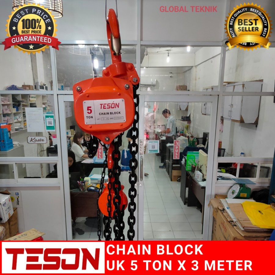 Jual Chain Block 5T x 3M / Chain Hoist 5 T x 3 M / Katrol 5 Ton x 3 ...