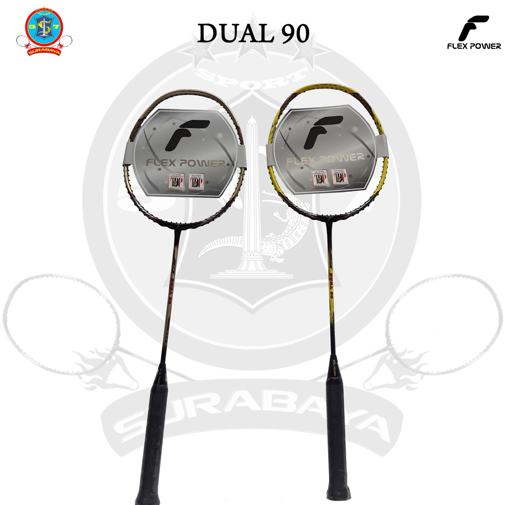 Jual Raket Original 33 LBS Flex Power Dual 90 Bonus Senar dan Tas ...