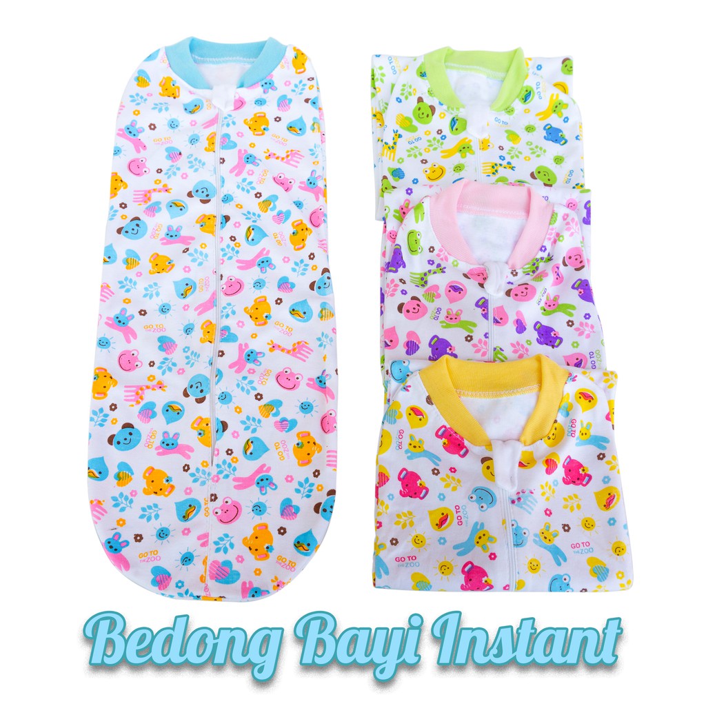 Jual Bedong bayi instan katun halus praktis resleting bedong tebal ...
