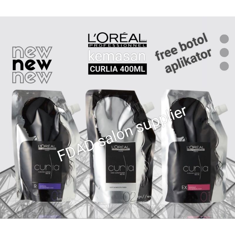 Jual LOREAL CURLIA obat keriting Rambut PROMO++ free botol aplikator ...