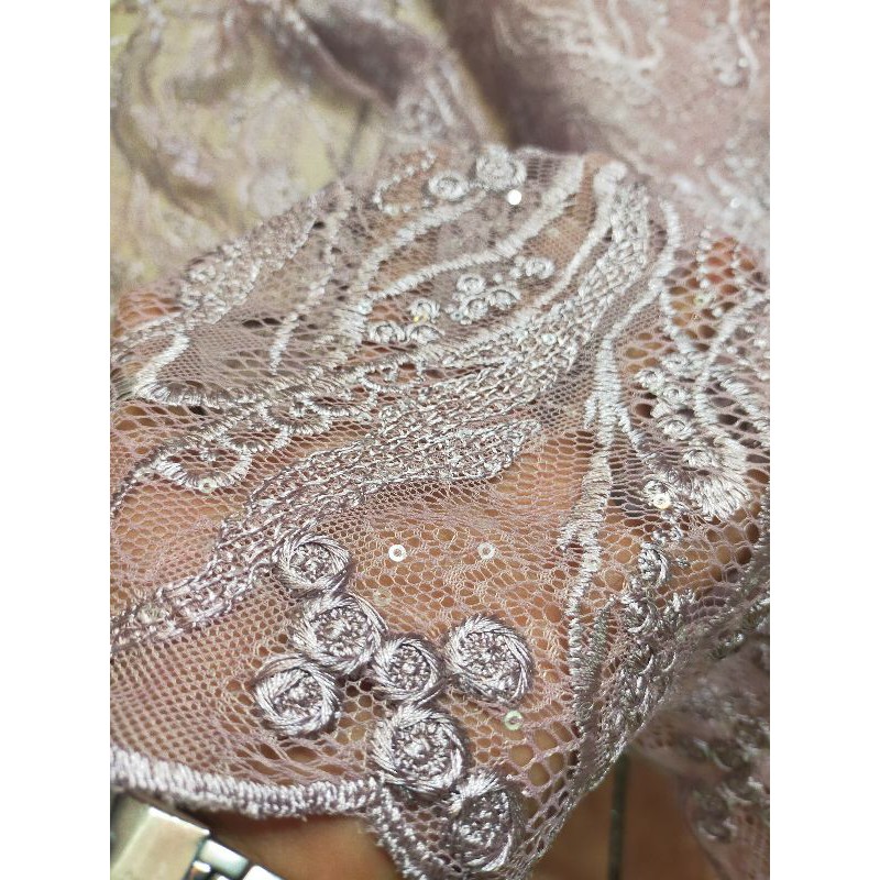 Jual Bahan Tile Santili Bordir Glitter Murah / Kain Tulle Spider Bordir ...