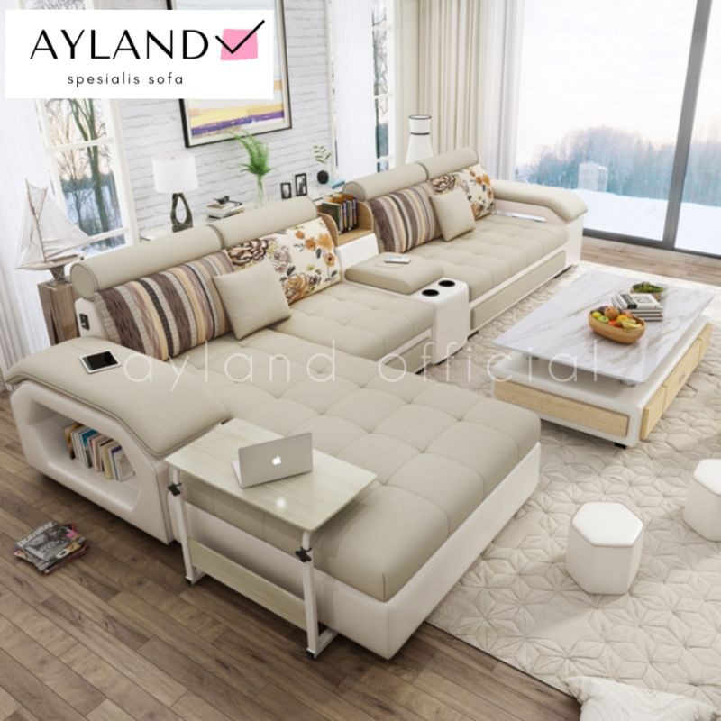 Jual Sofa L Shape Minimalis Ruang Tamu Modern | Shopee Indonesia
