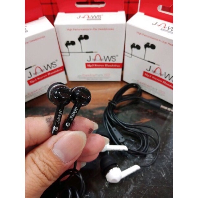 Jual Earphone jaws mega bass non mic / headset jaws / handsfree jaws ...