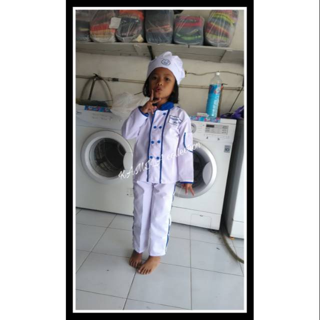 Jual BAJU KOSTUM KARNAVAL PROFESI MASTER CHEF(KOKI) | Shopee Indonesia