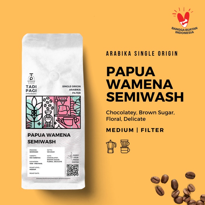Jual Tadi Pagi Coffee Roastery Arabika Papua Wamena 200gr Roast Bean ...