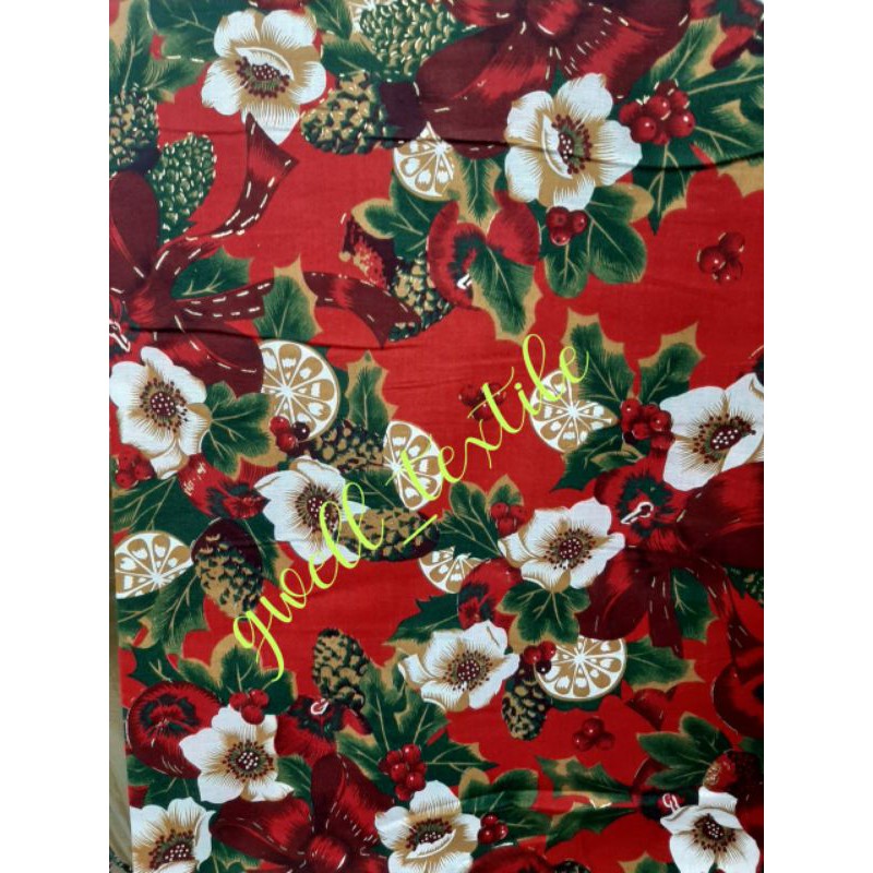 Jual KATUN IMPORT SPECIAL EDISI NATAL "100% FULL COTTON (HARGA PER M ...