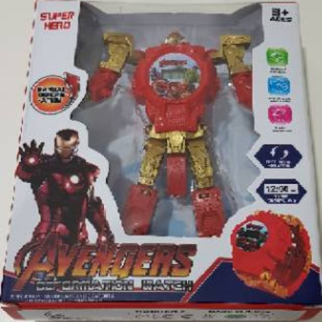 Jual Avengers. Jam tangan yang bisa diubah menjadi robot. Ironman dan ...
