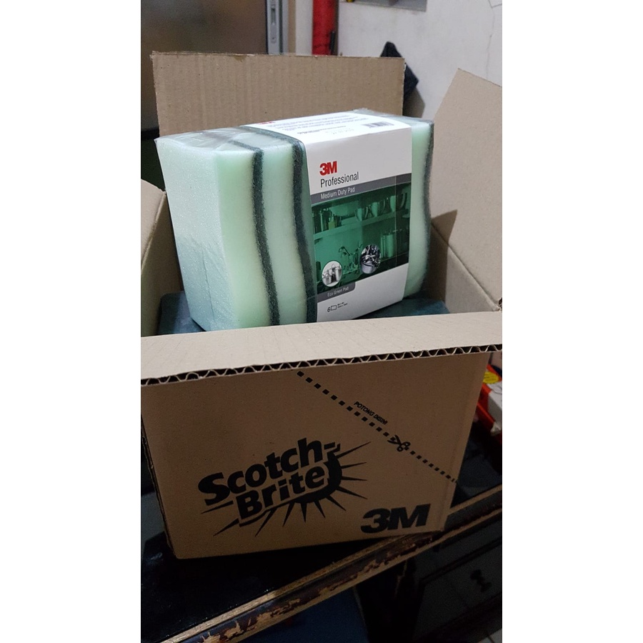 Jual Scotch Brite Spon Cuci Piring ( 3M Handpad Besar ) ID-31 | Shopee ...
