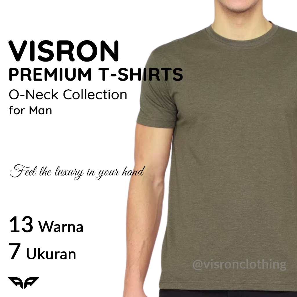 Jual Visron Kaos Polos Pria O-neck Size XS sampai XXXL | Shopee Indonesia