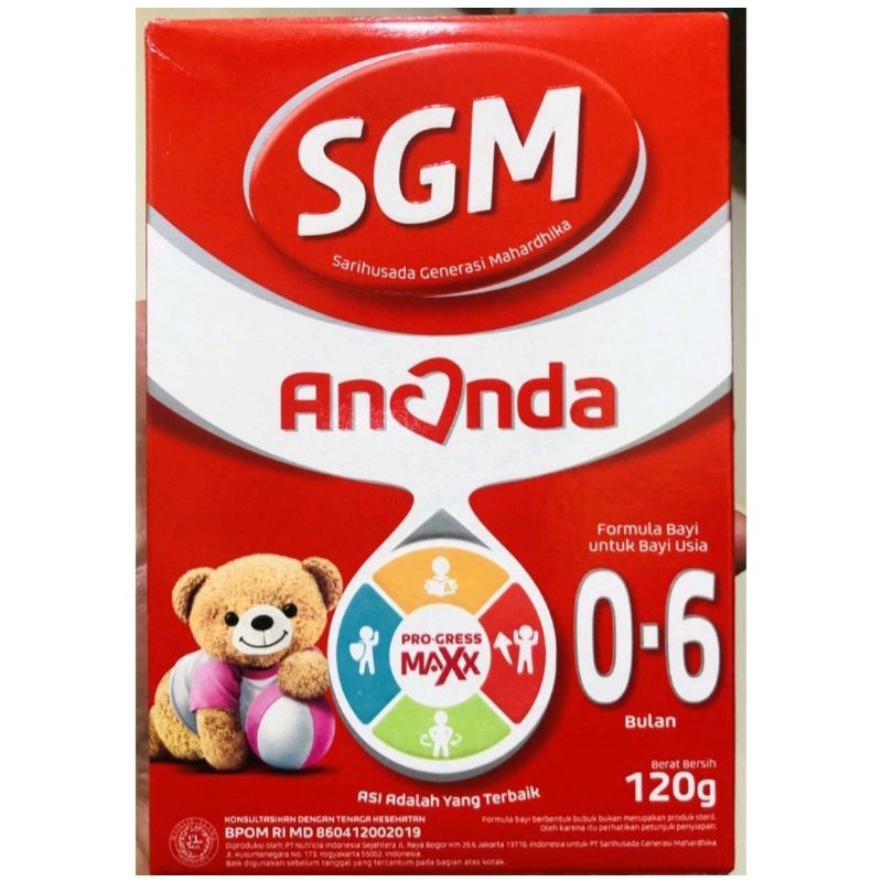 Jual SGM Ananda Susu Formula Bayi Bubuk 0-6 Bulan 600g/400g/120g | Shopee Indonesia