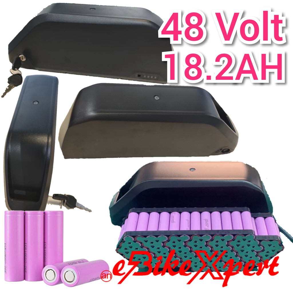 Jual Baterai Sepeda Listrik 48 Volt Cell 18650 dan Case Downtube Poly ...