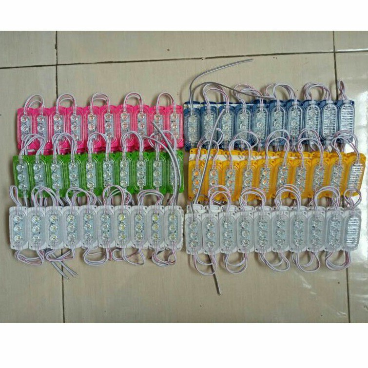 Jual LED ULTRASONIC 3 MATA 24 VOLT(1X3)/LAMPU LED MODUL 3 MATA ...