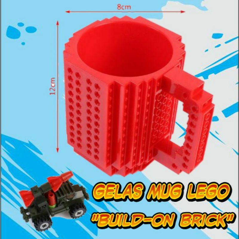 Jual Gelas Mug "LEGO" build-on brick | Shopee Indonesia